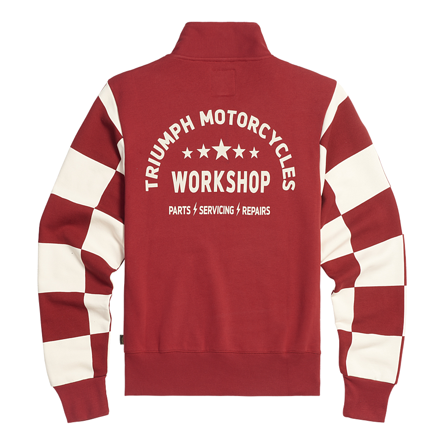 Triumph Prewitt Zip Sweatshirt - Red/Bone – LIND