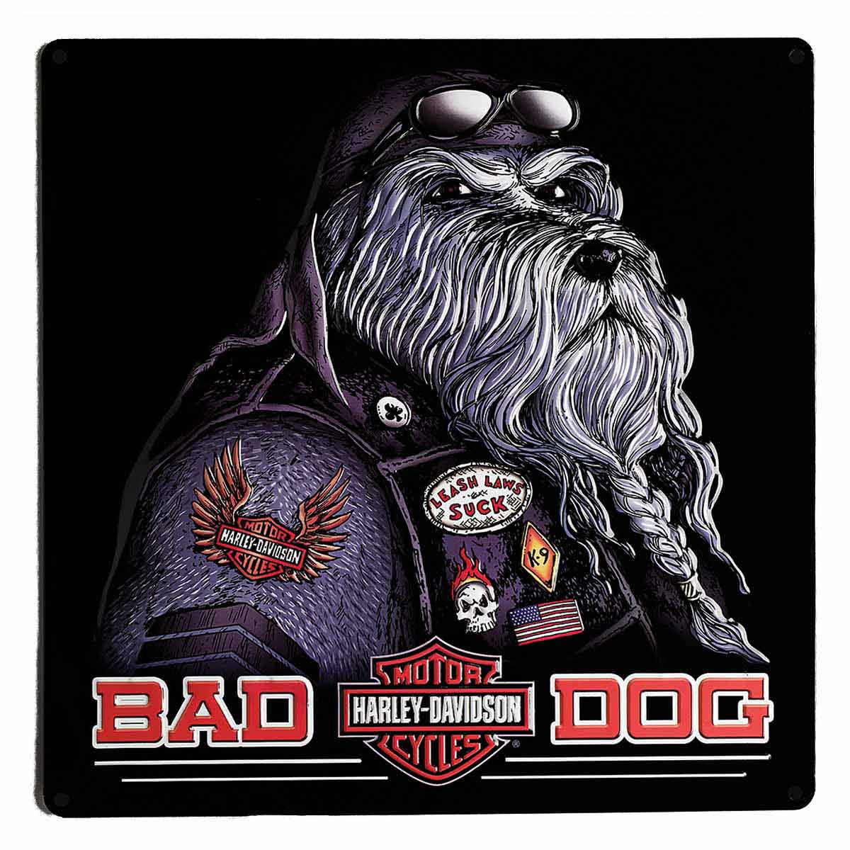Harley-Davidson® Bad Dog Tin Sign 37 x 37cm – LIND