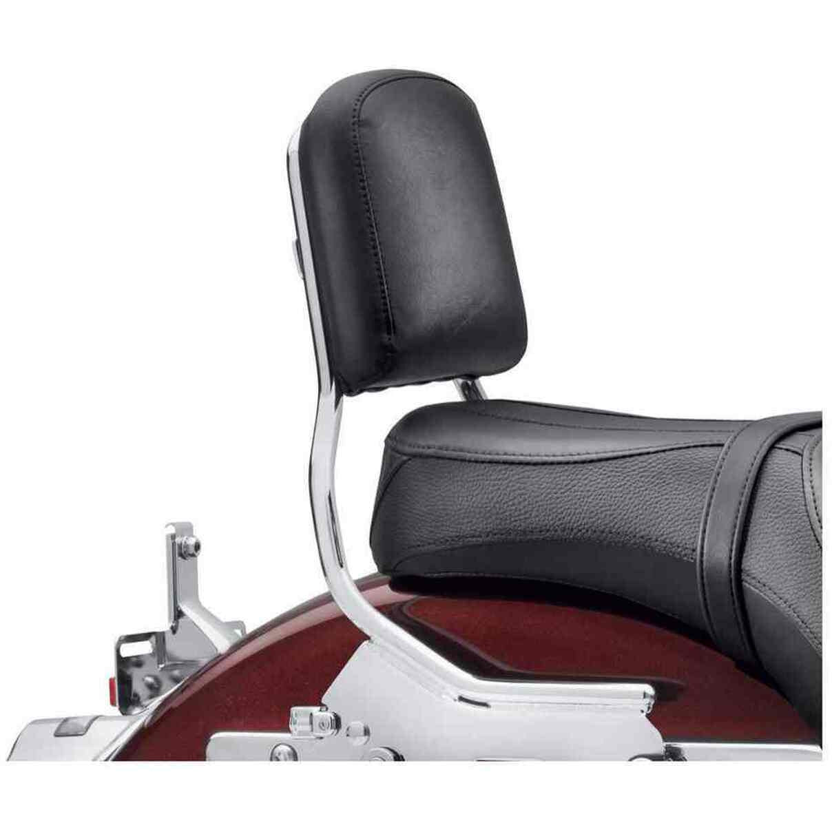 Harley-Davidson® Passenger Backrest Pad - Mid-Size, Smooth Black Vinyl ...