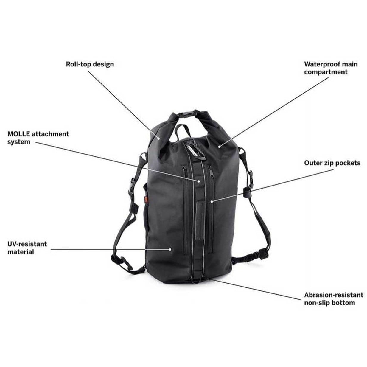 Harley-Davidson® Overwatch Dry Water-Resistant Bag, Universal Fit- Bla ...